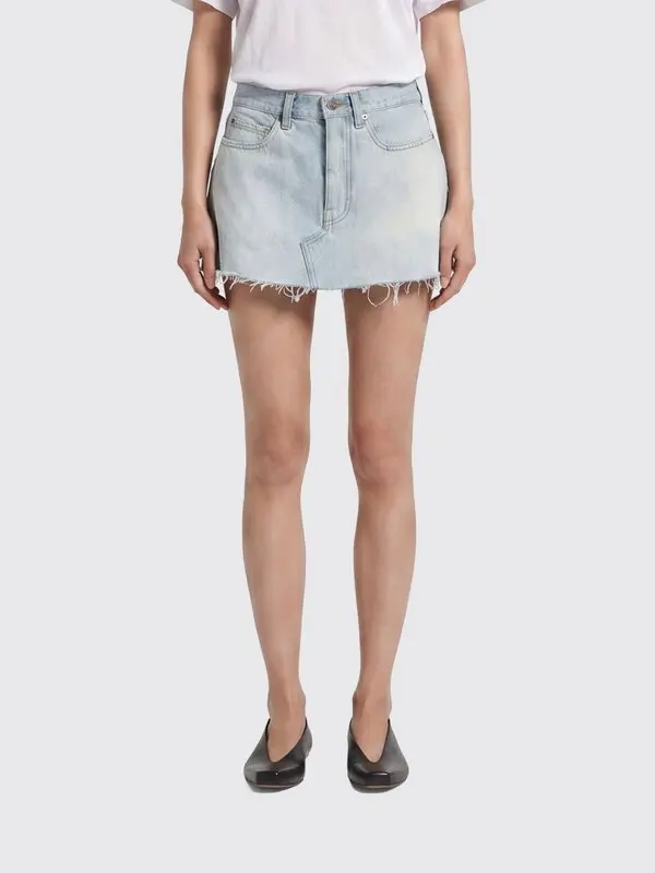 Balenciaga Cotton Denim Distressed Shorts - Blue