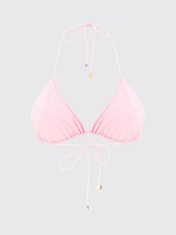 Jacquemus Triangle Bikini Top In Technical Fabric - Pink