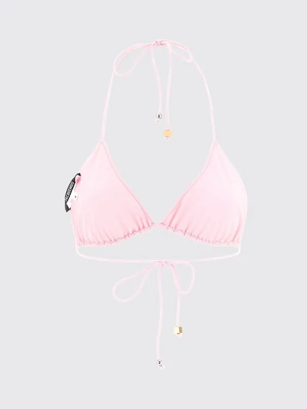 Jacquemus Triangle Bikini Top In Technical Fabric - Pink