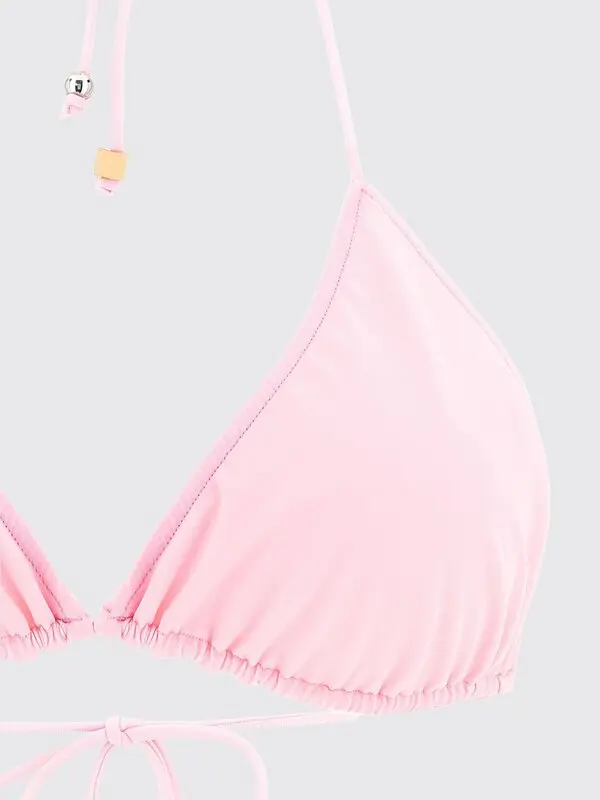 Jacquemus Triangle Bikini Top In Technical Fabric - Pink