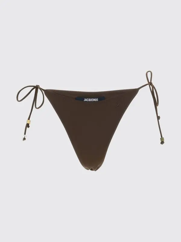 Jacquemus Mid-rise Bikini Bottoms With Adjustable Side Ties - Brown
