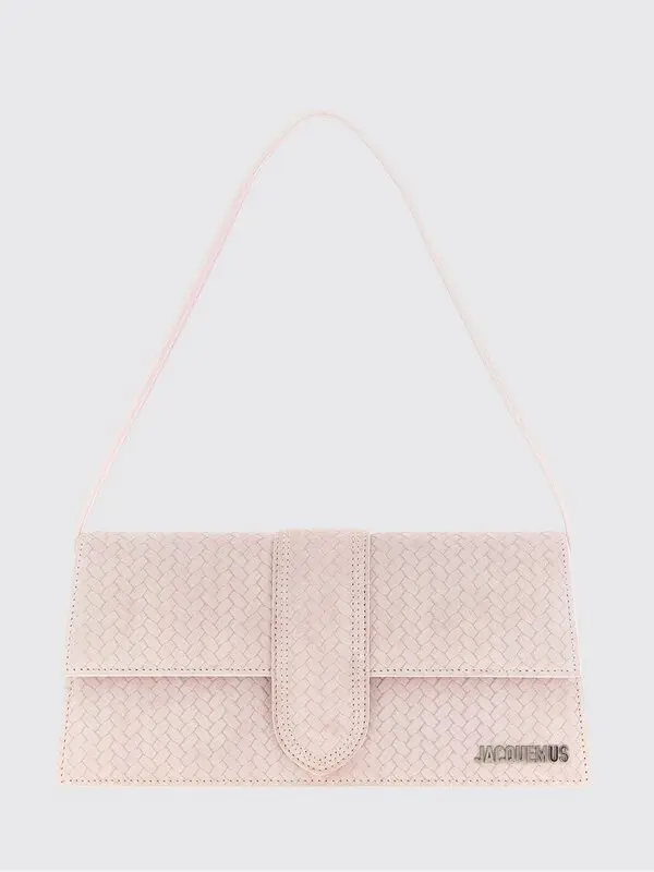 Jacquemus Le Bambino Long Woven Suede Bag - Pink