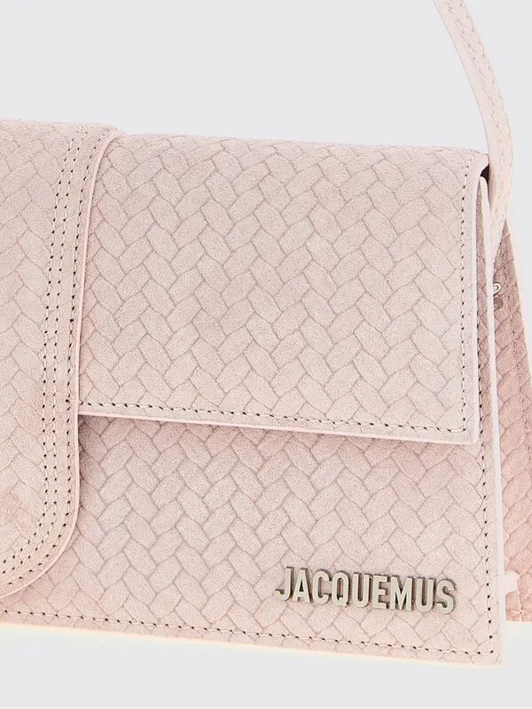 Jacquemus Le Bambino Long Woven Suede Bag - Pink