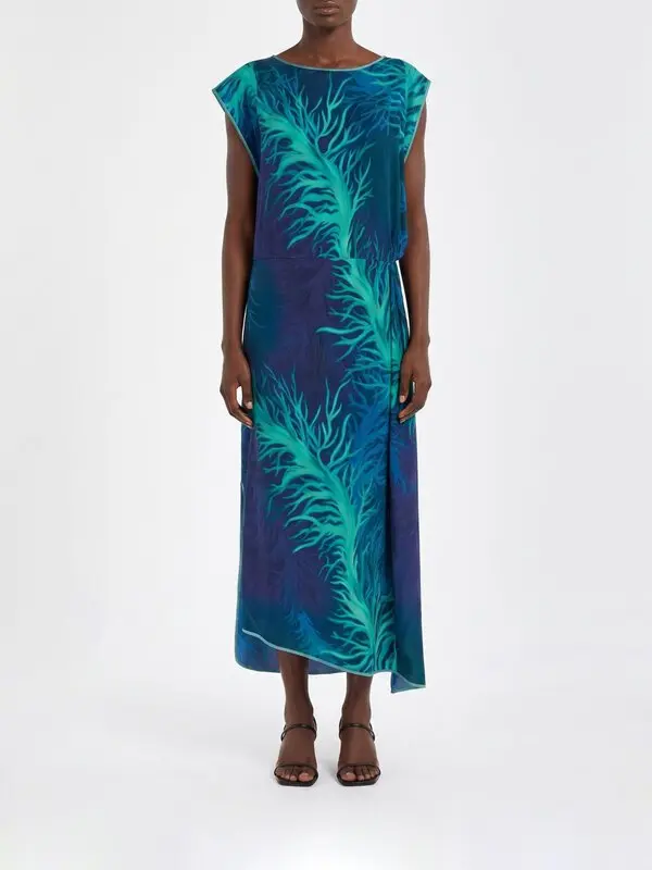 F.R.S FOR RESTLESS SLEEPERS Printed Dress - Blue