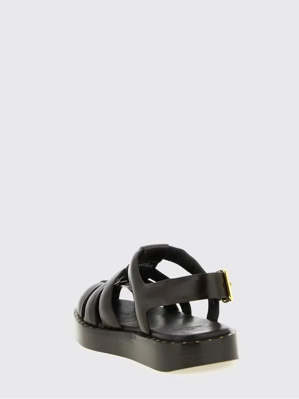 Church's Leather Sandals With Perforated Design And Adjustable Ankle Strap