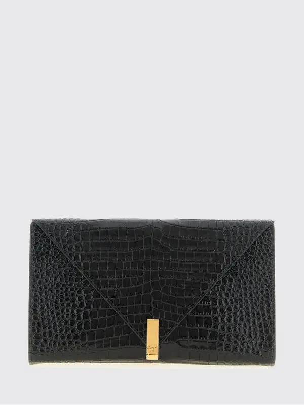 GIUSEPPE ZANOTTI Croc Effect Clutch - Black