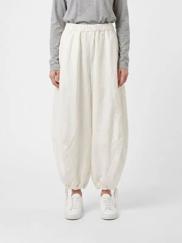 Comme Des Garçons Crêpe Balloon Trousers - White