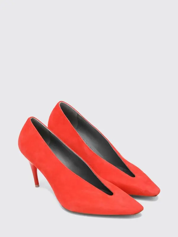 Balenciaga Suede Duchesse Pumps - Red