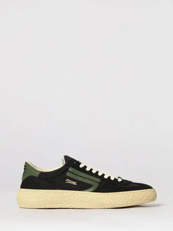 PURAAI Vintage Vegan Leather And Nylon Sneakers - Black