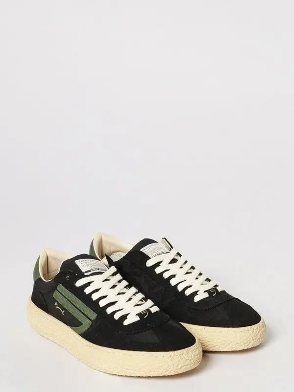 PURAAI Vintage Vegan Leather And Nylon Sneakers - Black