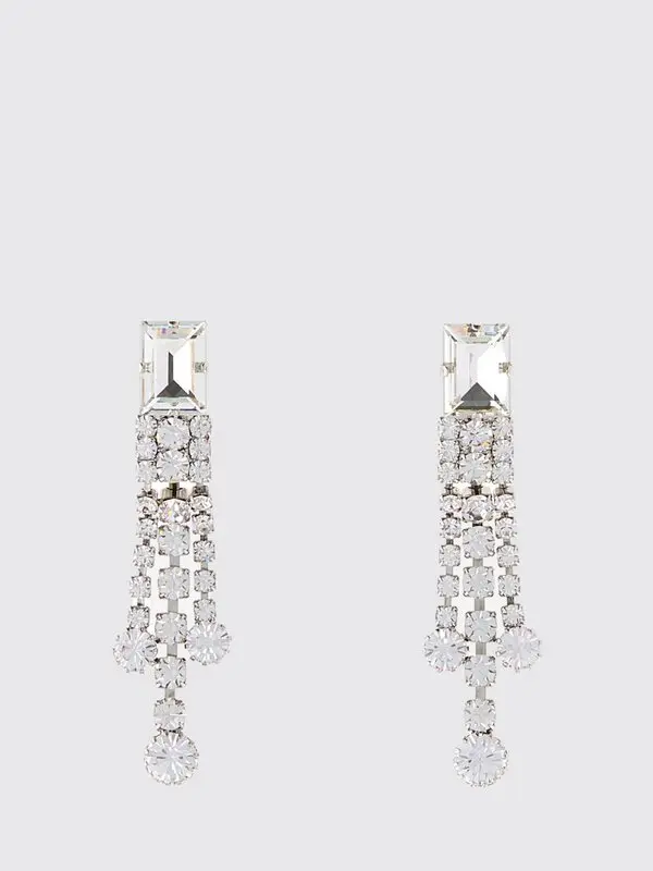 Alessandra Rich Crystal Chandelier Earrings - Silver