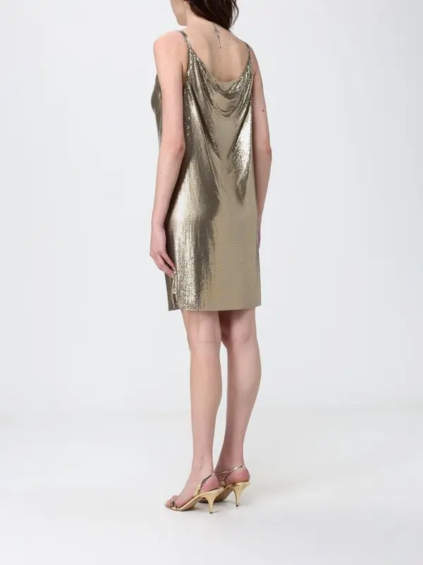 gold metallic cowl neck dress Y2k Cowl Neck Metallic Slip Mini Dress – Razys.com main image 0