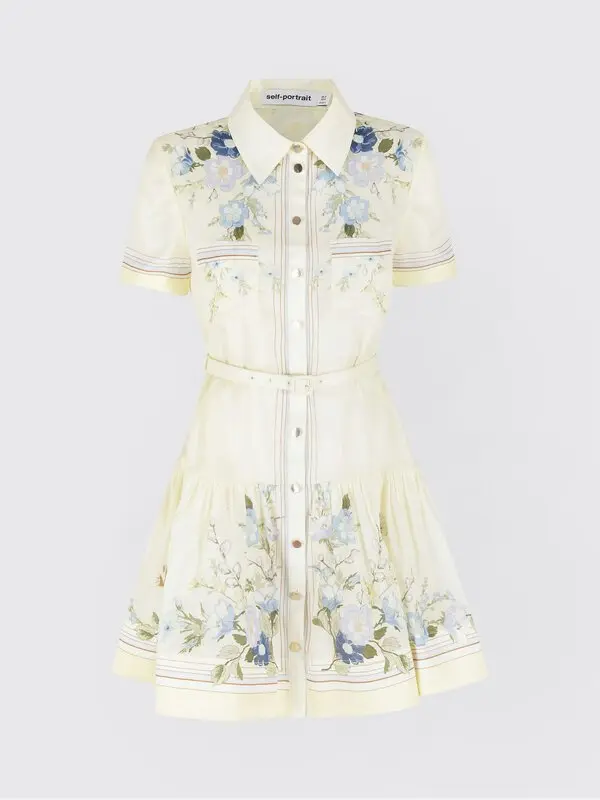 SELF-PORTRAIT Printed Shirt Dress