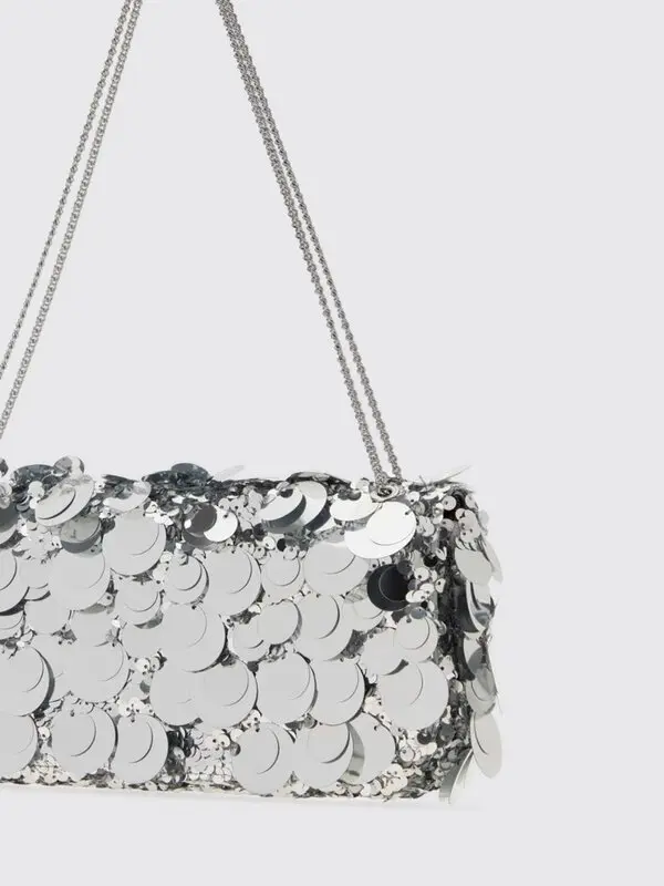 Rabanne Sequined Shoulder Bag - Silver