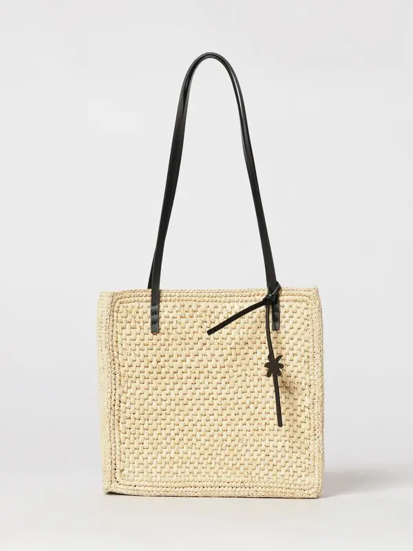 Manebí Raffia Tote Bag With Leather Straps