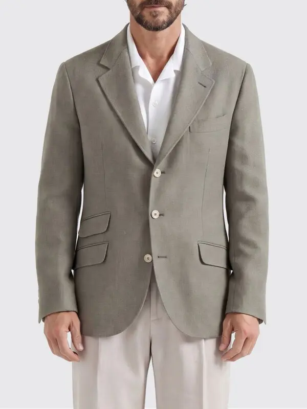 Brunello Cucinelli Textured Blazer - Kaki