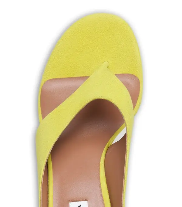 Alaïa Suede Cube Wedge Sandals - Yellow