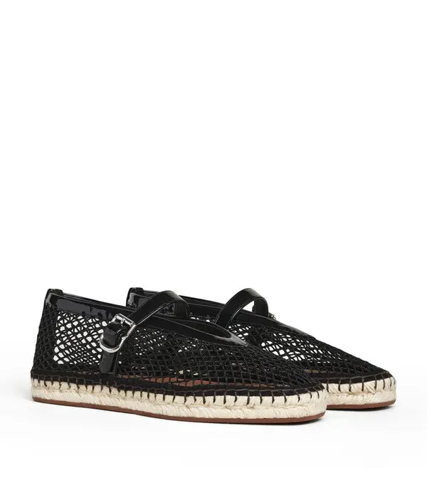 Alaïa Mesh-leather Espadrille Ballet Flats