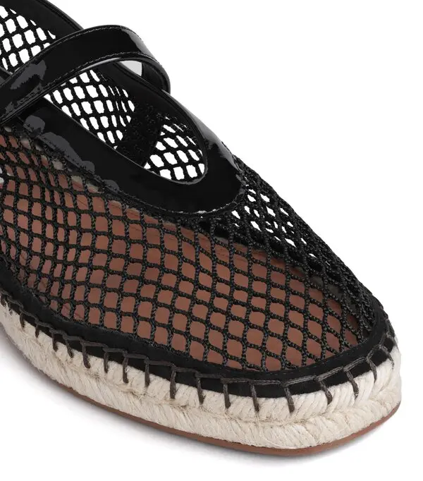Alaïa Mesh-leather Espadrille Ballet Flats