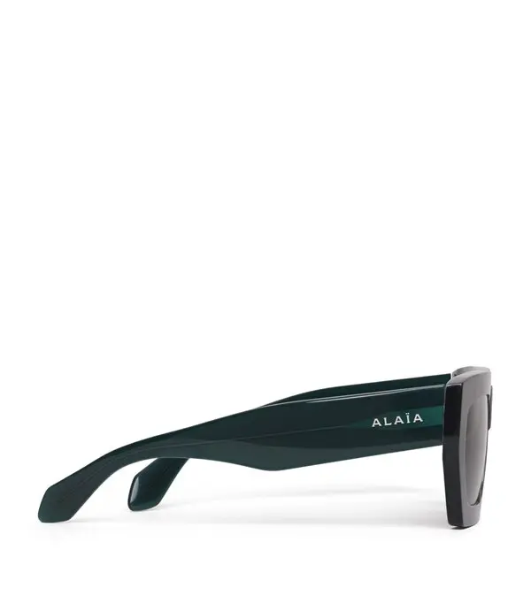 Alaïa Acetate Melted Rectangular Sunglasses
