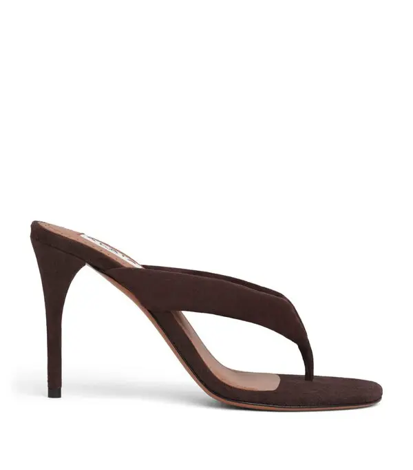Alaïa Suede Thong Mules 90