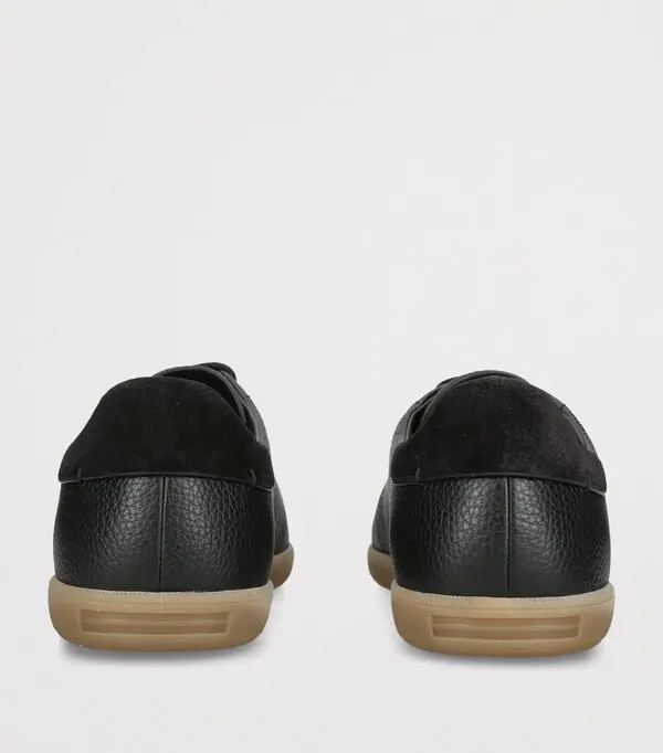 Zegna Grained Leather 232 Sneakers - Black