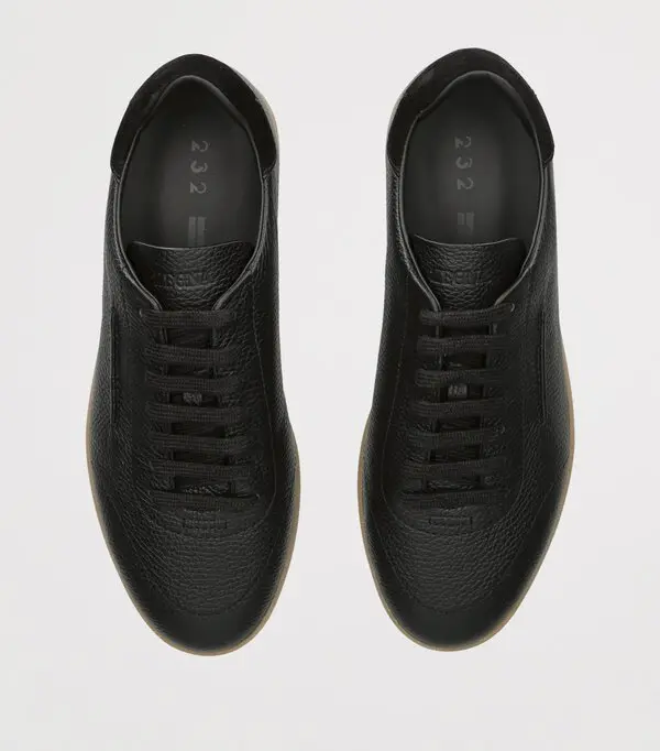 Zegna Grained Leather 232 Sneakers - Black