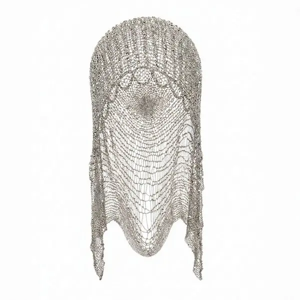 NATALIA FEDNER Rhodium Chain Hood - Silver