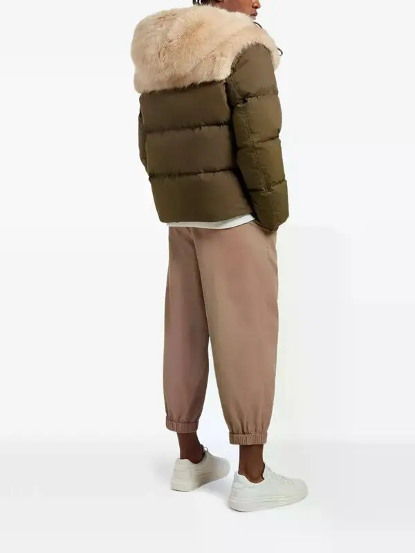 PORTS V Quilted Puffer Jacket With Faux Fur Trim
