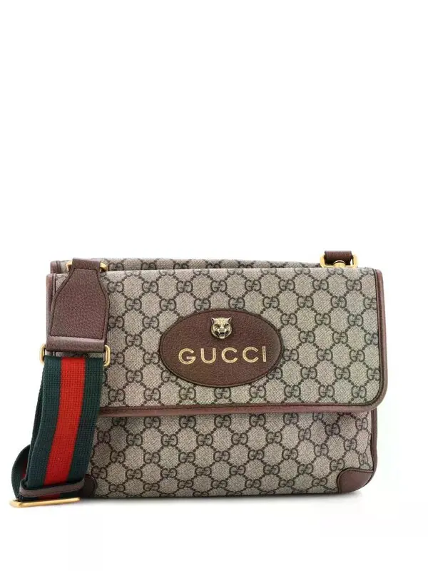 Gucci Gg Coated Canvas Messenger Bag - Brown