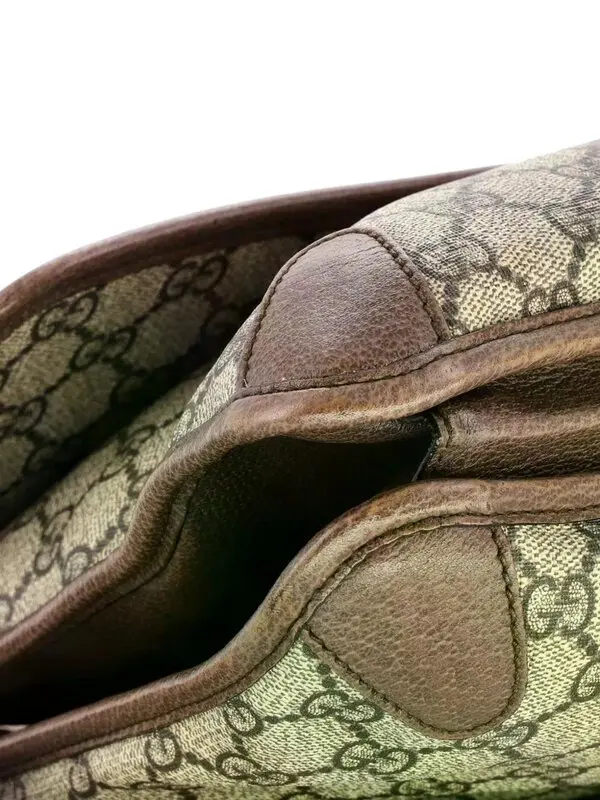 Gucci Gg Coated Canvas Messenger Bag - Brown
