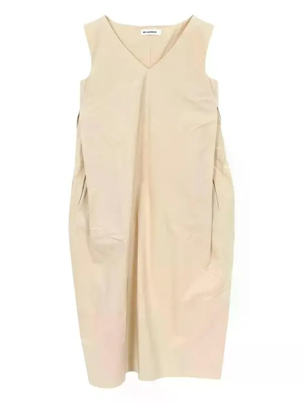 JIL SANDER Sleeveless V-neck Dress