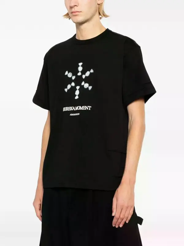 ADER ERROR Graphic-print Slashed T-shirt