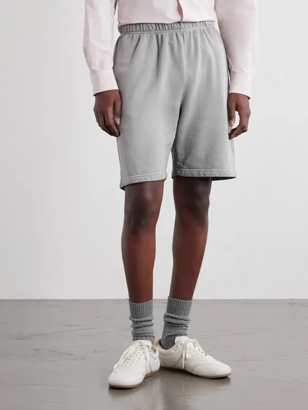 LES TIEN Rider Straight-leg Cotton-jersey Drawstring Shorts