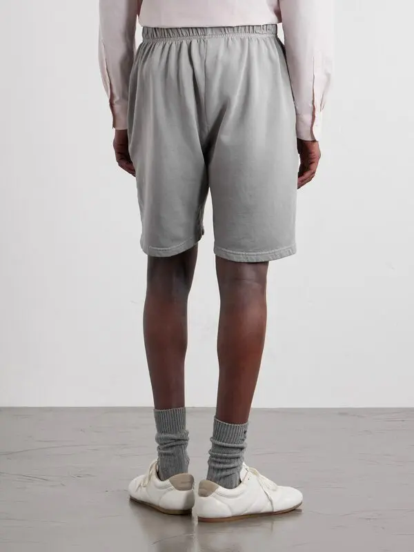 LES TIEN Rider Straight-leg Cotton-jersey Drawstring Shorts