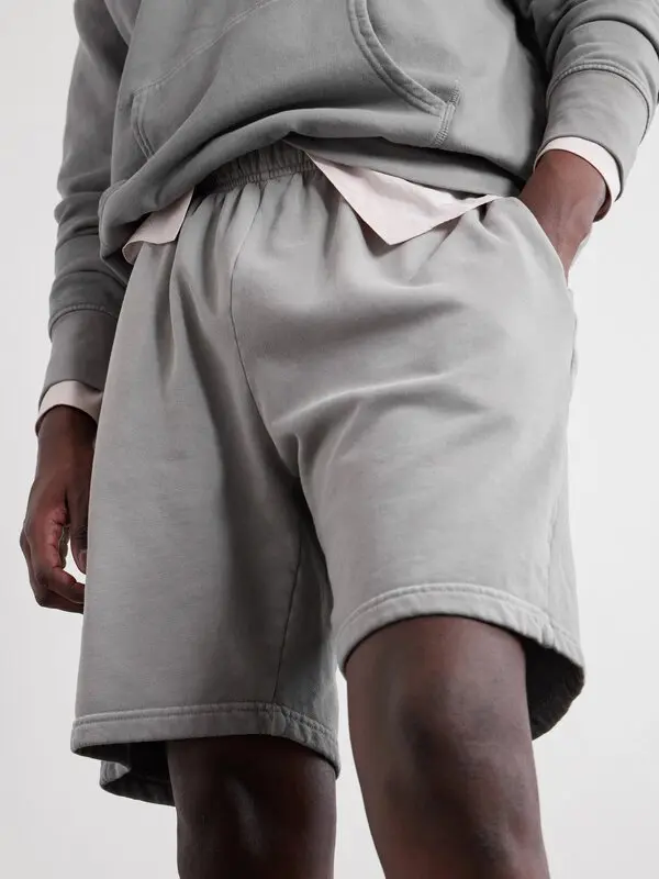 LES TIEN Rider Straight-leg Cotton-jersey Drawstring Shorts