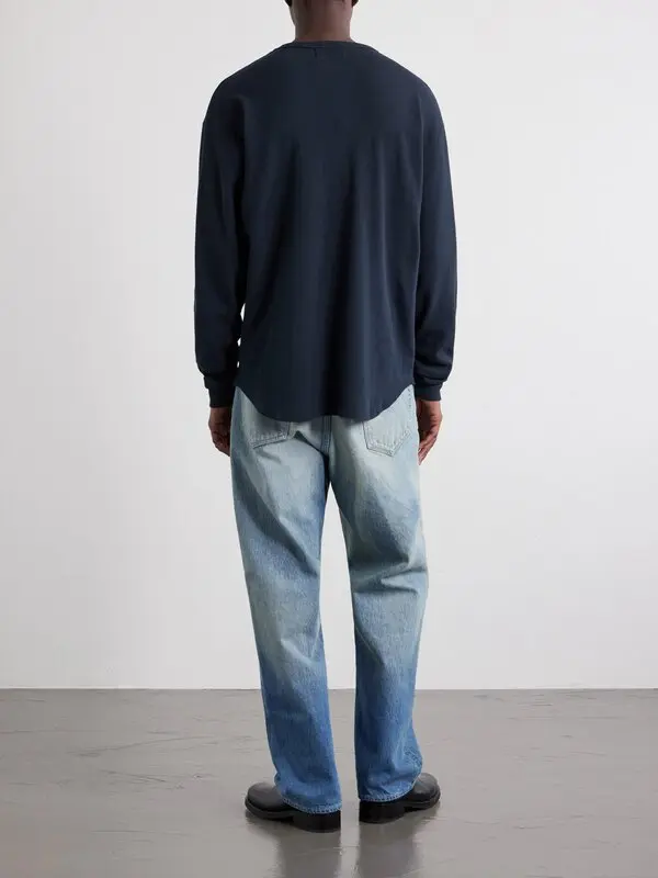 LES TIEN Waffle-knit Cotton-blend Thermal T-shirt