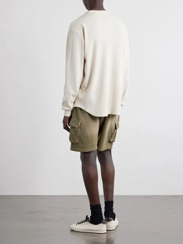 LES TIEN Thermal Baseball Cotton-jersey Hem Tee