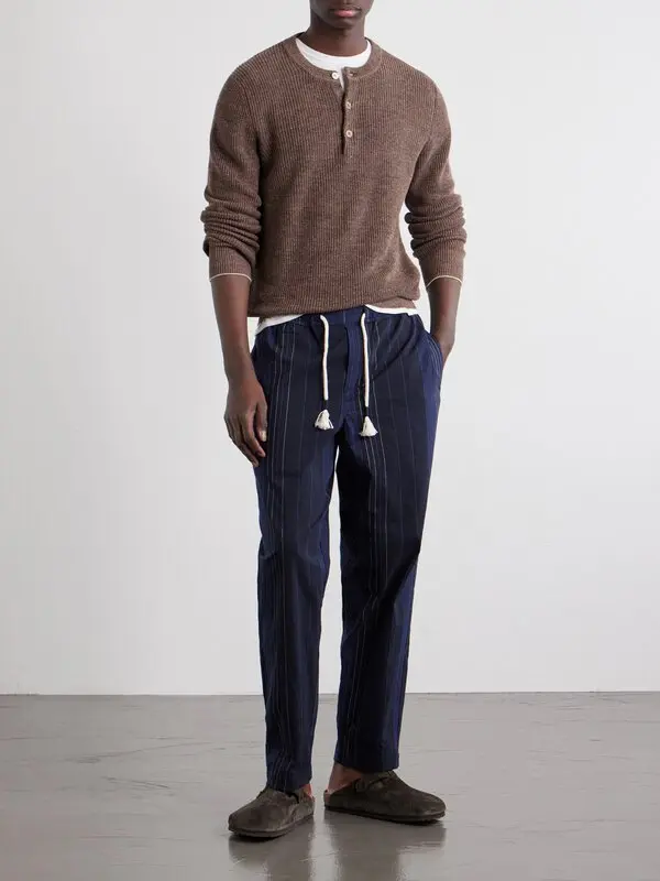 Orlebar Brown Straight-leg Striped Cotton Trousers