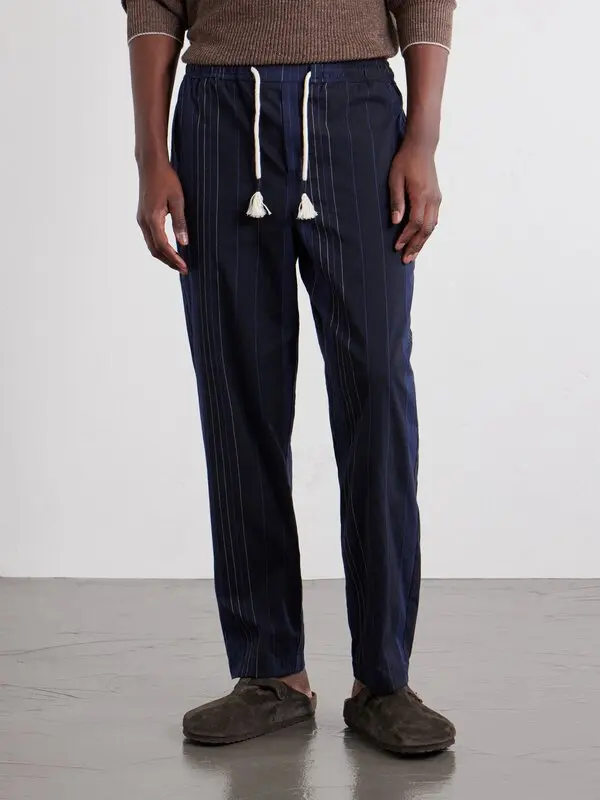 Orlebar Brown Straight-leg Striped Cotton Trousers