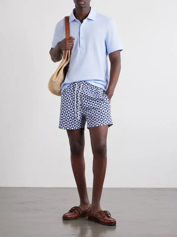Orlebar Brown Bruno Cotton-piqué Polo Shirt - Blue