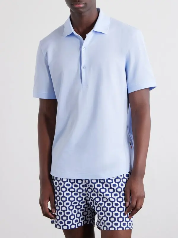 Orlebar Brown Bruno Cotton-piqué Polo Shirt - Blue