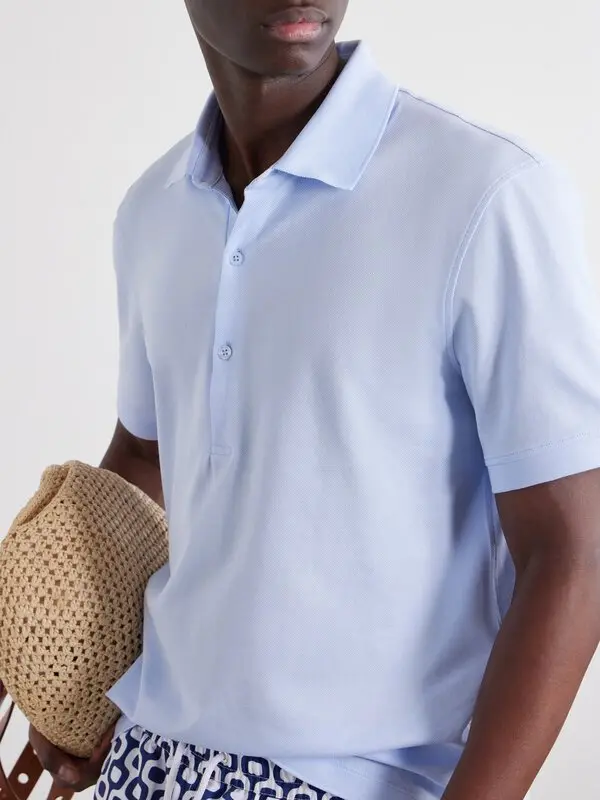 Orlebar Brown Bruno Cotton-piqué Polo Shirt - Blue