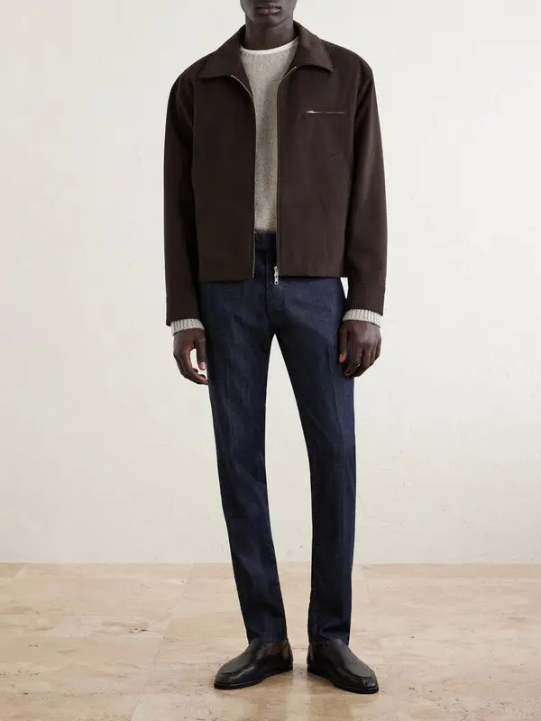 SLOWEAR Tapered Cotton-blend Gabardine Trousers