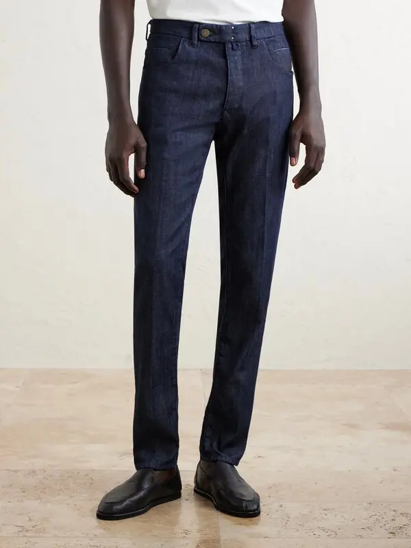 SLOWEAR Tapered Cotton-blend Gabardine Trousers