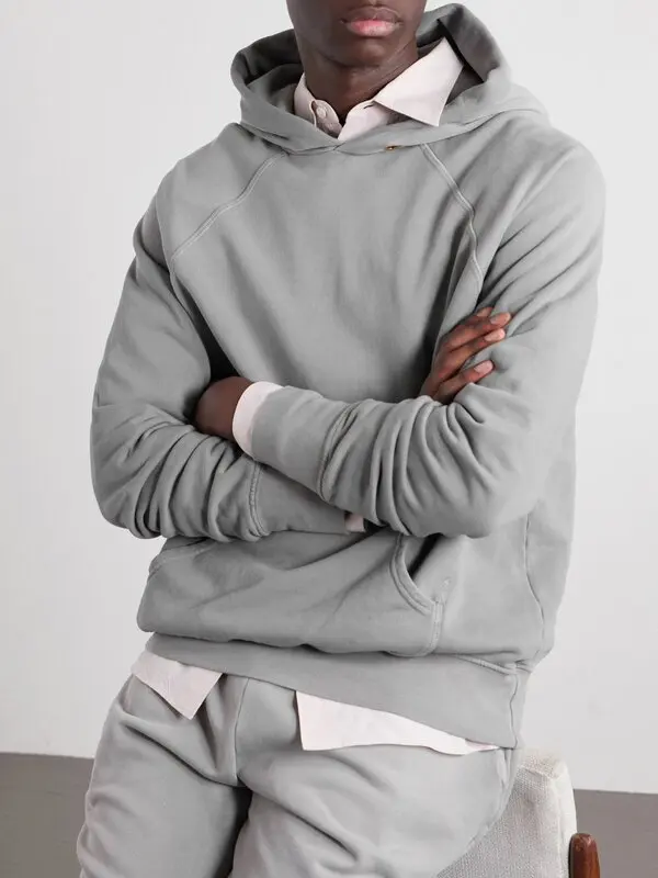 LES TIEN French Terry-cotton Raglan Hoodie