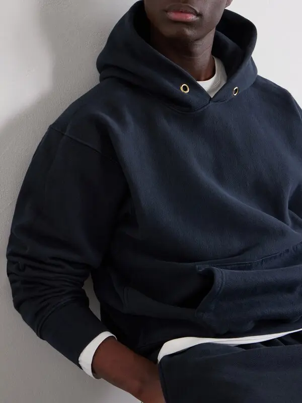 LES TIEN Heavyweight Structured-fleece Cotton-jersey Hoodie