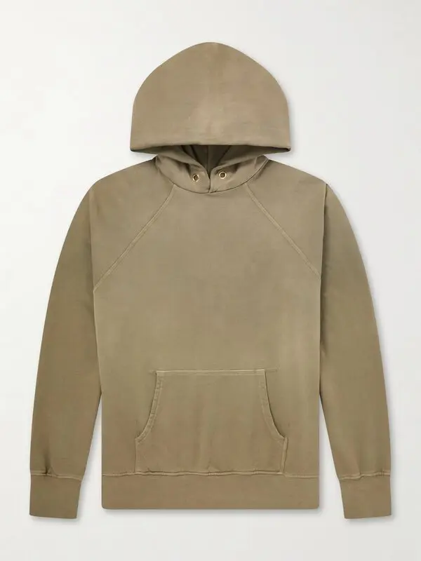 LES TIEN French Terry-cotton Raglan Hoodie
