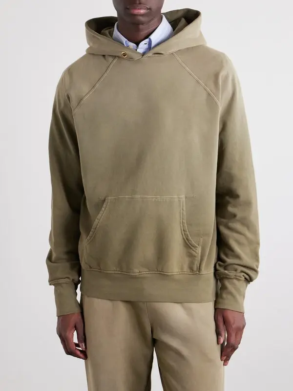 LES TIEN French Terry-cotton Raglan Hoodie