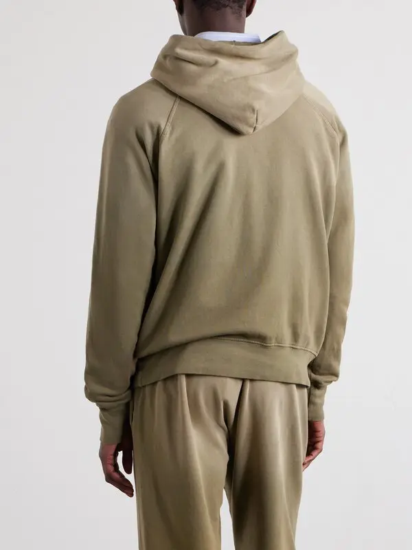 LES TIEN French Terry-cotton Raglan Hoodie